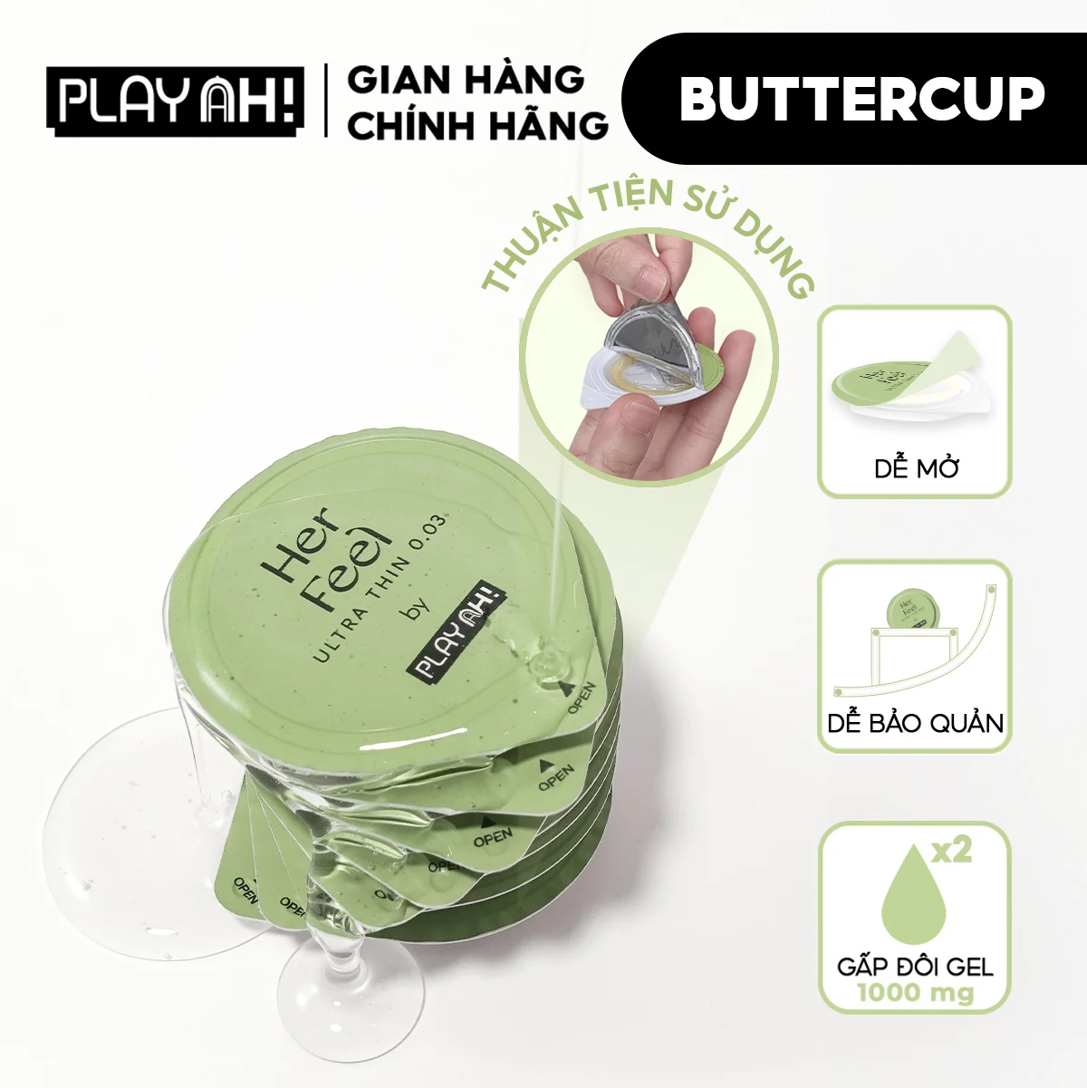 Bao cao su PlayAh Her Feel Ultra Thin Siêu Mỏng Nhiều Gel - Cửa hàng ...